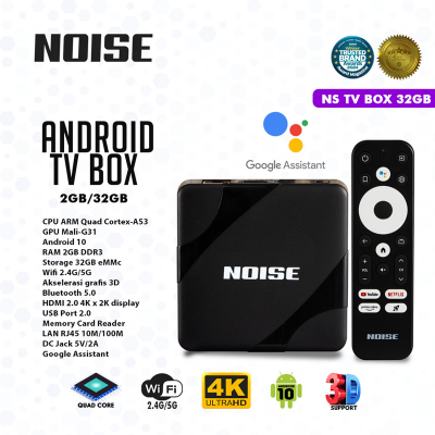 NOISE Android TV Box 4K Ultra HD Youtube Netflix Wifi 2GB 32GB - NOISE